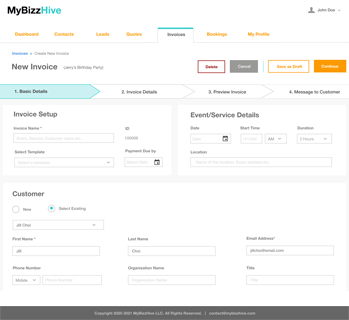 Best invoices management CRM software | MyBizzHive